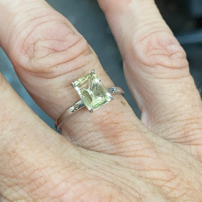 Helidor Ring,natural Heliodor Ring , Golden Beryl Ring , Halo Ring ...