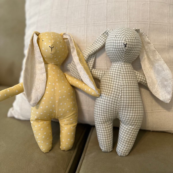 Basic Bunny Sewing Pattern | Rabbit With Clothing Instant Download ...
