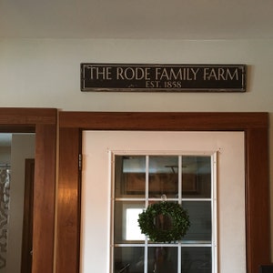 Custom Family Farm Est Date Sign Rustic Hand Made Vintage Wooden - Etsy