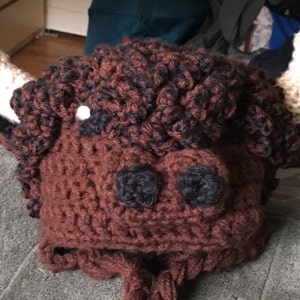 Buffalo Hat Pdf PATTERN, 1 Year to Adult, Bison Hat With Horns to ...