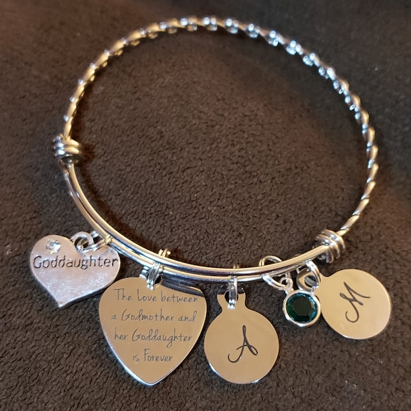 GODDAUGHTER GIFT - Personalized Goddaughter Bracelet - Gift for ...
