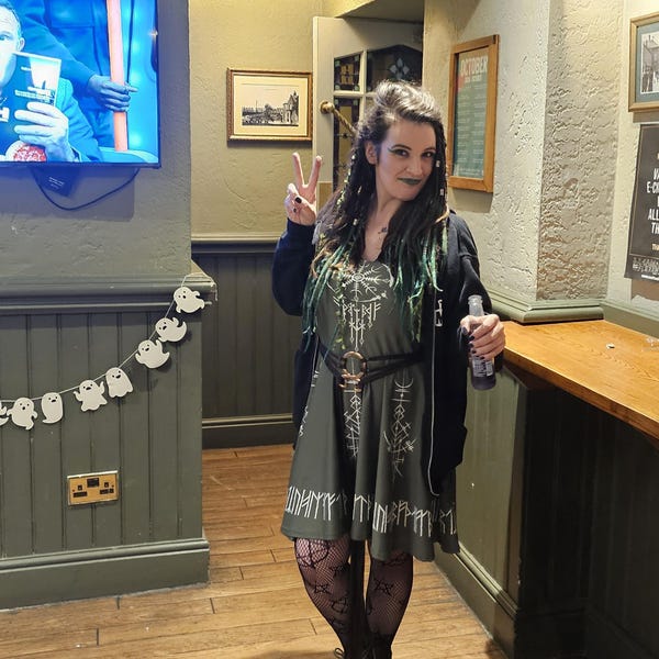 Norse Dreamcatcher Dress: Viking Runes, Forest Witch Style - Etsy