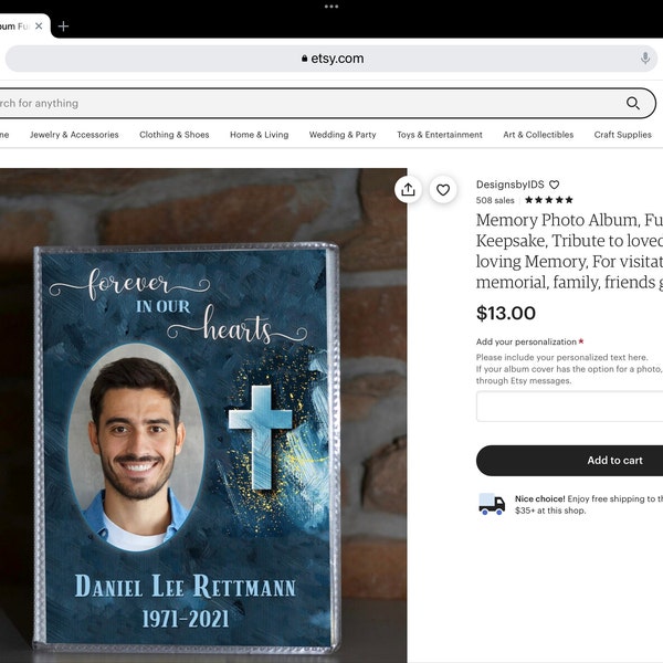 In Loving Memory, Photo Album, Memorial, Visitation, Customize With ...