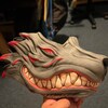Samurai Half Mask: Red Mempo Mask Tsushima, Red Half Face Mask Cosplay ...