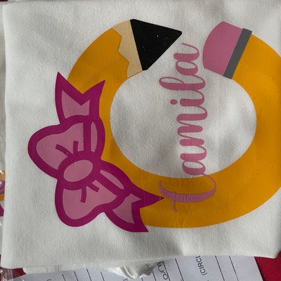 Pencil Bow Alphabet Letter SVG Cutting File, School Svg, Pencil Svg ...