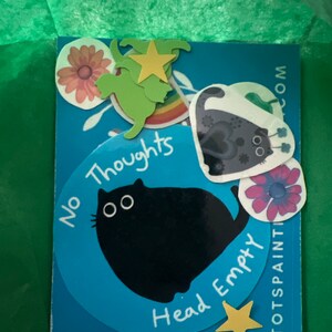 No Thoughts Head Empty / Cat Sticker / Vinyl Sticker / Journaling ...