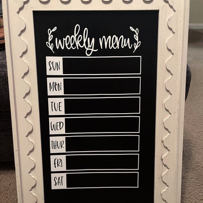 Weekly Menu Kitchen Menu Digital Cut File Svg, Dxf, Png, Eps - Etsy