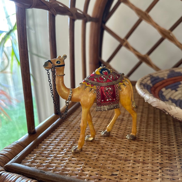 Majestic Onyx Guardian Metal Black Elephant With Stand Handcrafted ...