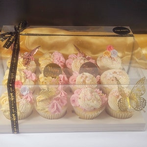 6 Sets Cake Flower Christmas Gift Boxes With Clear Mini Cake - Etsy