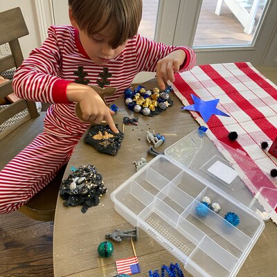 Outer Space Play Dough and Sand Kit, Play Dough Kit, Sensory Box, Playdough Kit, Sensory Kit ...