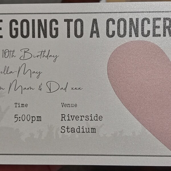 Personalised Surprise Birthday Card | Personalised Surprise Concert ...