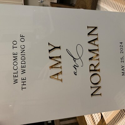 Acrylic QR Code Table Sign Business QR Code Sign Modern Calligraphy ...