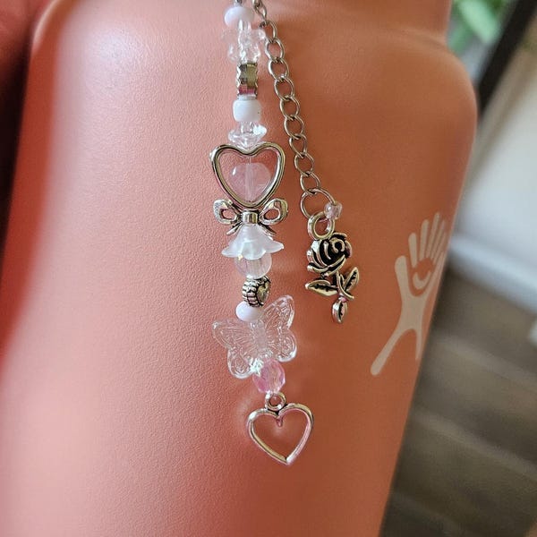 Cyber Stars Phone Straps Beaded Keychain Charm Cute Girly Kawaii Chain ...