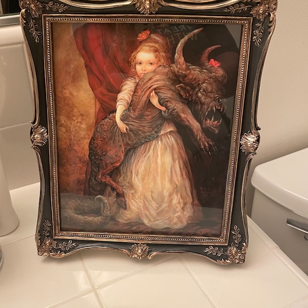 The Favorite (print) - Little Girl - Monster - Pet - Meme - Child ...