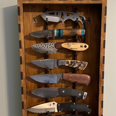 Knife Display Case, Pocket Knife Display Shelf, Knife Storage Wood ...
