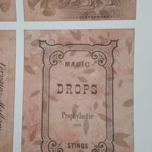 336 Random Labels Digital Printable Large Variety Vintage Text - Etsy