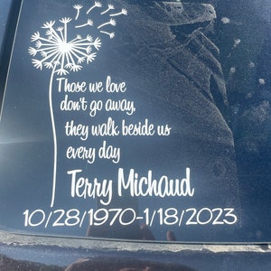 In Memory Car Decal, Memorial Car Decal, in Loving Memory Car Decal ...