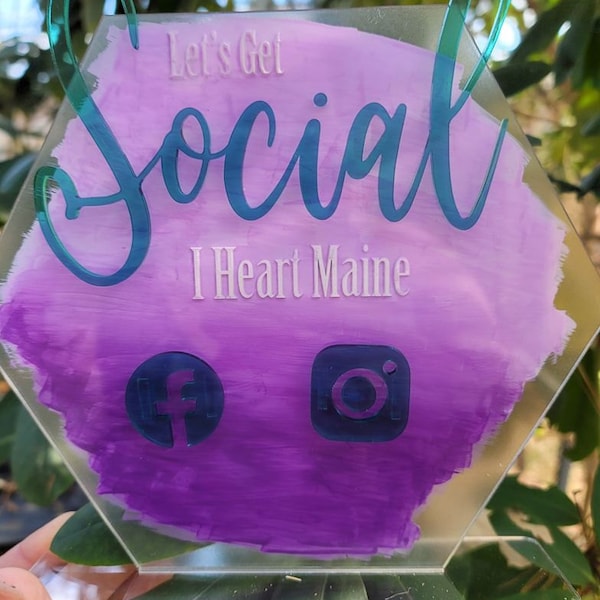 Digital Download , Social Media Sign Laser Cutting File , Lasercutting ...