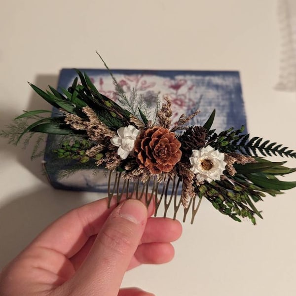 Pine Cone Bridal Hair Comb: Woodland Wedding Hair Accessory - Etsy