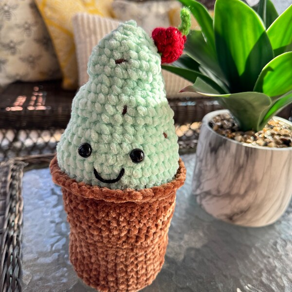 Ice Cream Cone Plush Crochet PATTERN - Amigurumi - Etsy