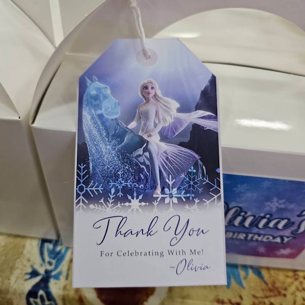 Frozen 2 Favor Tags, Frozen Thank You Tags, Frozen 2 Birthday Decor ...