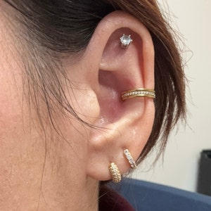 ASTM F136 Titanium Conch Hoop, Four Layer Stacked Conch Earring, Gold ...