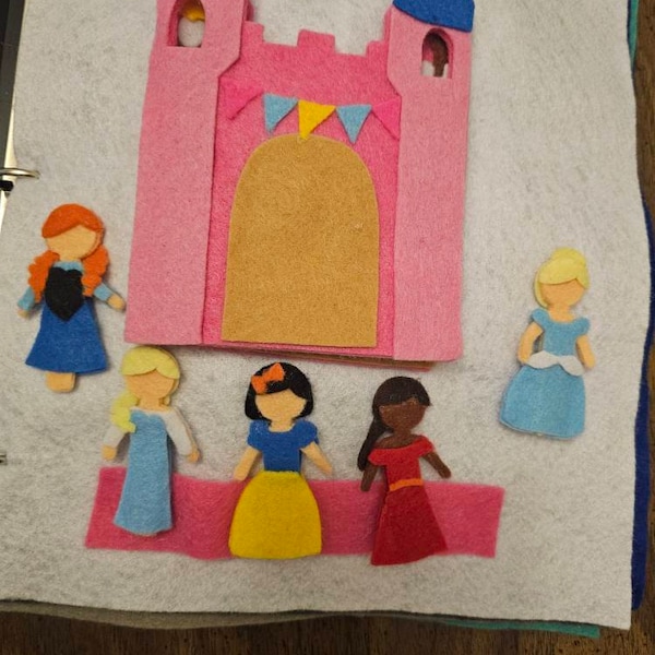 Mini Quiet Book Pattern and Templates | Princess Castle Felt Craft for ...