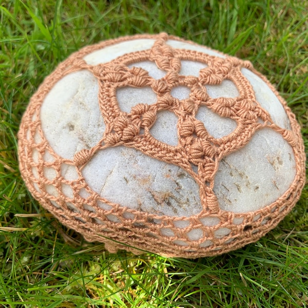 Crochet Stone Pattern, DIY, Lace Stone Cover Pattern, Rock Cozy Pattern ...