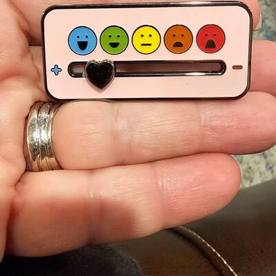SLIDING ENAMEL PIN Autism Pin, Nonverbal Pin, Mental Health, Chronic ...