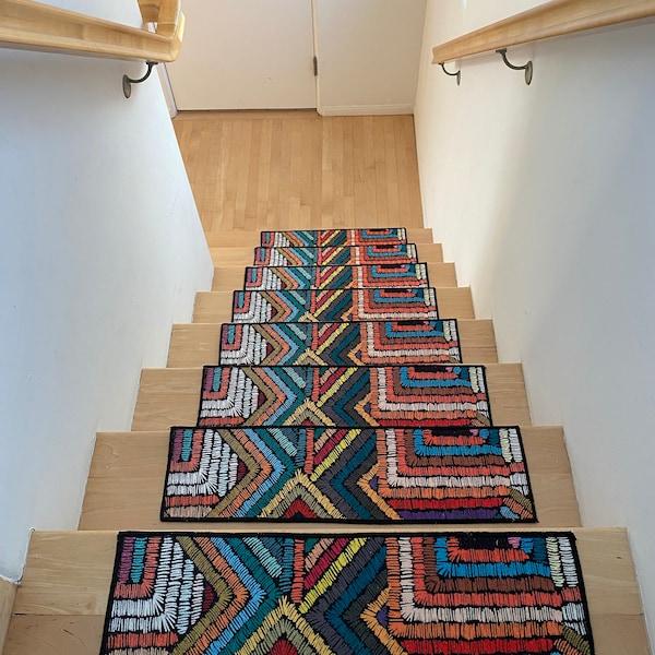 Rainbow Stair Rug, Stair Treads Carpet, Stair Treads Rug, Non-slip ...