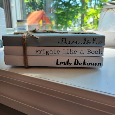 Choose Your Quote Book Set/ Decorative Books/ Book Ends/ Wedding Gifts ...