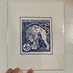 Medieval Rabbit or Hare... Handmade Linocut Print - Etsy