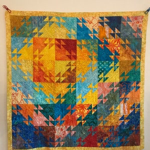 Quilt, Sandy's Flower Stall, Finished Colorful Lap Quilt 58"x64" - Etsy