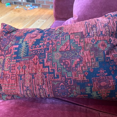 Terracotta Red Turkish Kilim Pillow Cover Kilim Pillow Lumbar Pillow ...