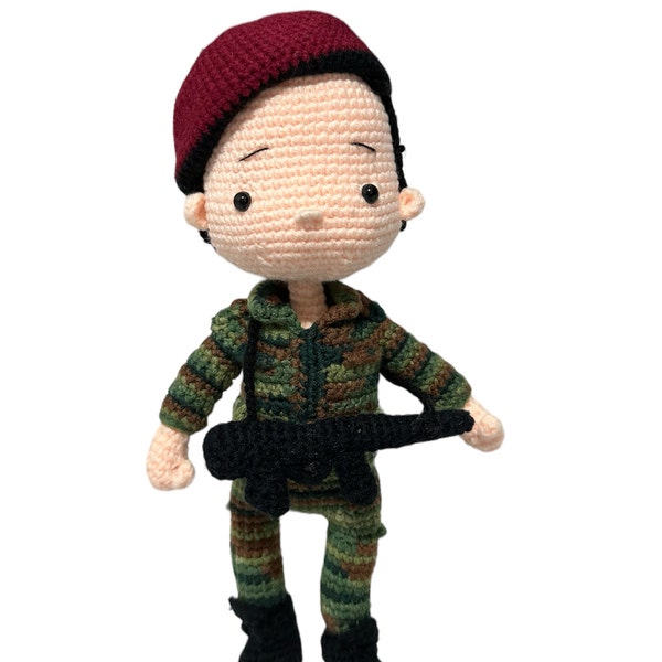 Soldier Crochet Pattern, Amigurumi Soldier, Soldier in Uniform Crochet ...