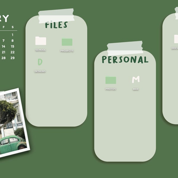 Editable Mega Bundle Desktop Organizers | Wallpapers & Folder Icons ...