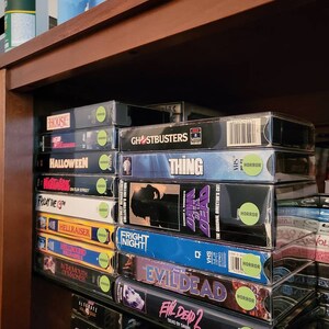 3/4 VHS Rainbow Label Sheet of 24 Removeable Retro Movie Collectors ...