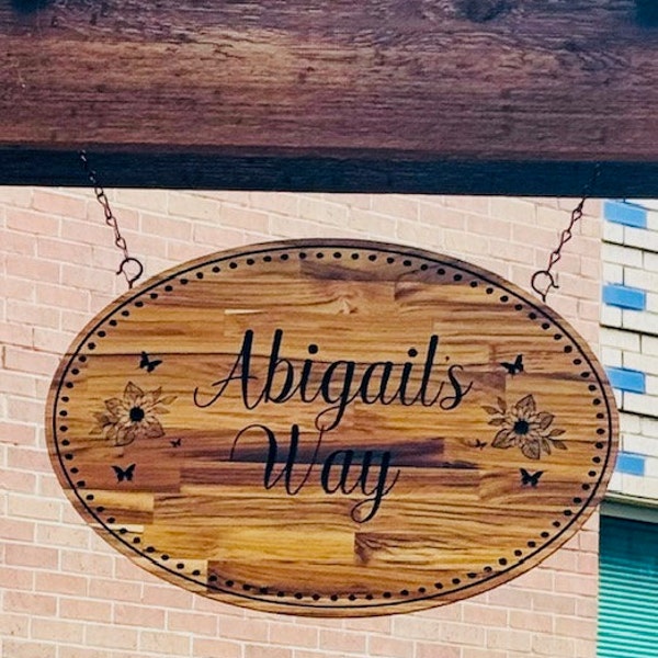 Oval Custom Sign, Property Sign, House Sign, Cottage Sign, Wedding Sign ...