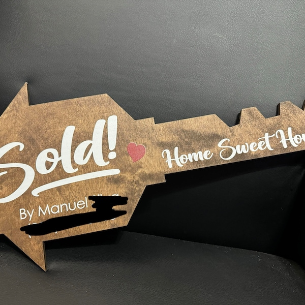 Realtor Sold Key, Wood House Sign (personalized Closing Gift 7360) - Etsy