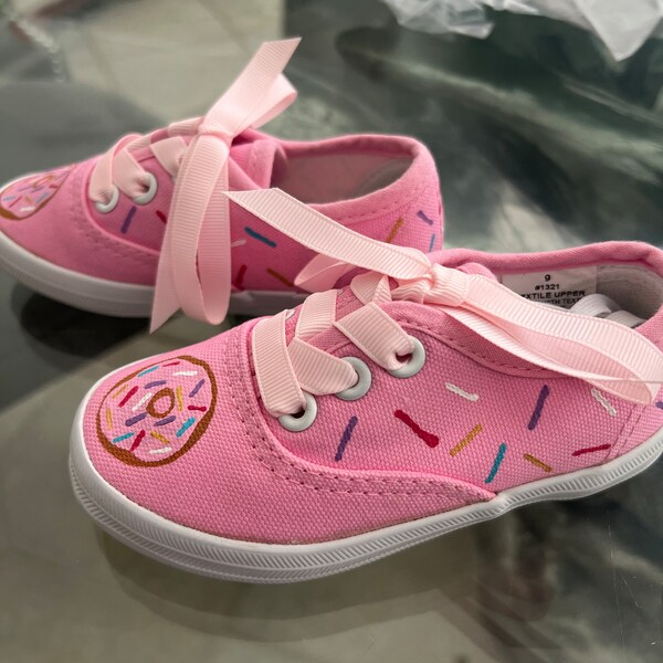Sprinkle Shoes, Rainbow Candy Hand Painted Sneakers for Baby or Toddler ...