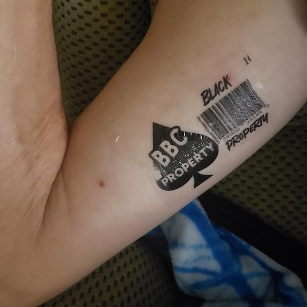 Black Owned Temporary Tattoo Qos Tattoo Bnwo Bbc Tattoo Queen Of