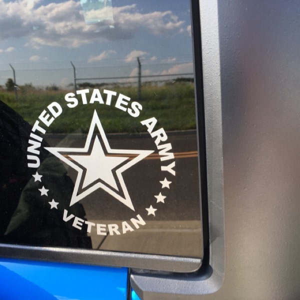 US Army Veteran Car Truck Window Laptop Decal Sticker - Etsy