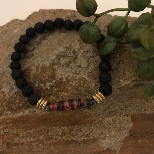 Assorted Recycled Magazine Handmade Paper Beads 1” Set of 20: New Bulk ...