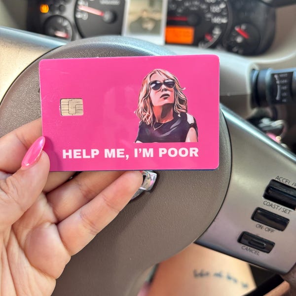 Kawaii Cat Rainbow Confetti Credit Card Skin, Funny Credit Card Skin ...