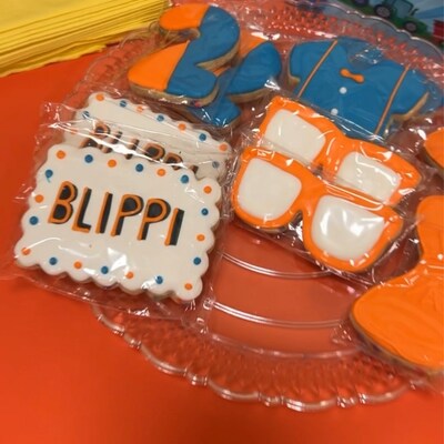 Blippi Decorated Cookies / Blippi Party Supplies / Blippi - Etsy