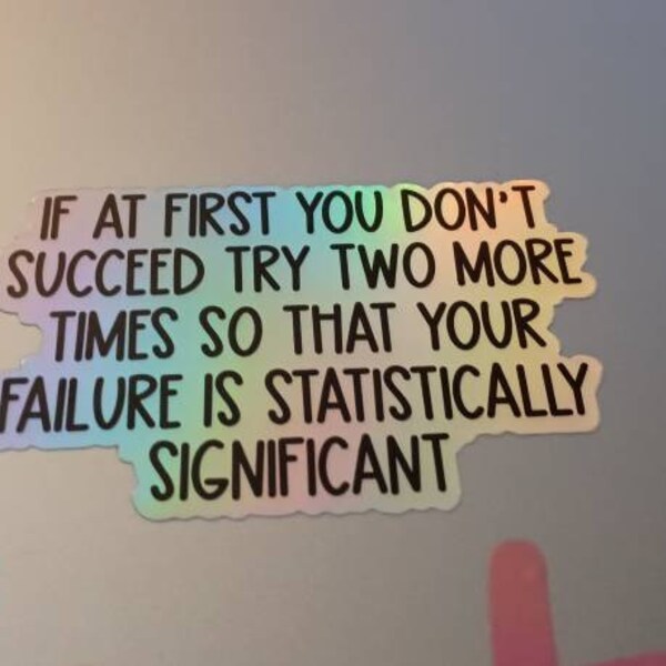 Funny Math Statistics Sticker, Math Laptop Stickers, Math Water Bottle ...