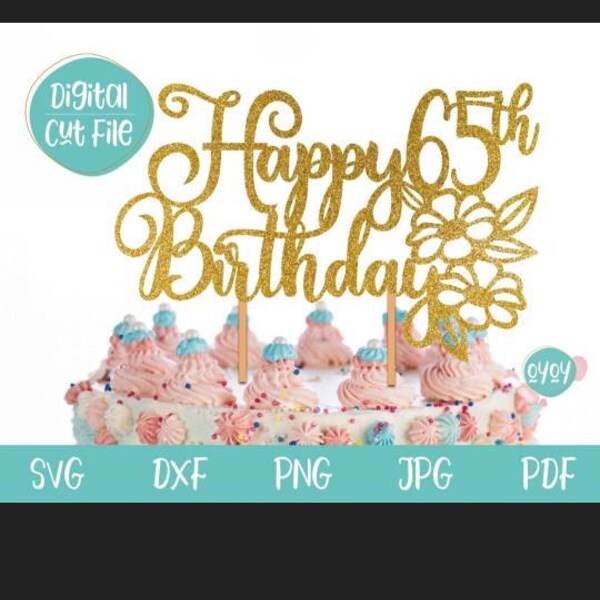 Happy 50th Anniversary Cake Topper SVG, 50th Anniversary Svg File for ...