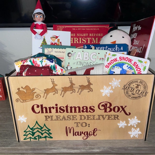 Personalized Christmas Eve Box: Holiday Keepsake Crate With Santa Key ...