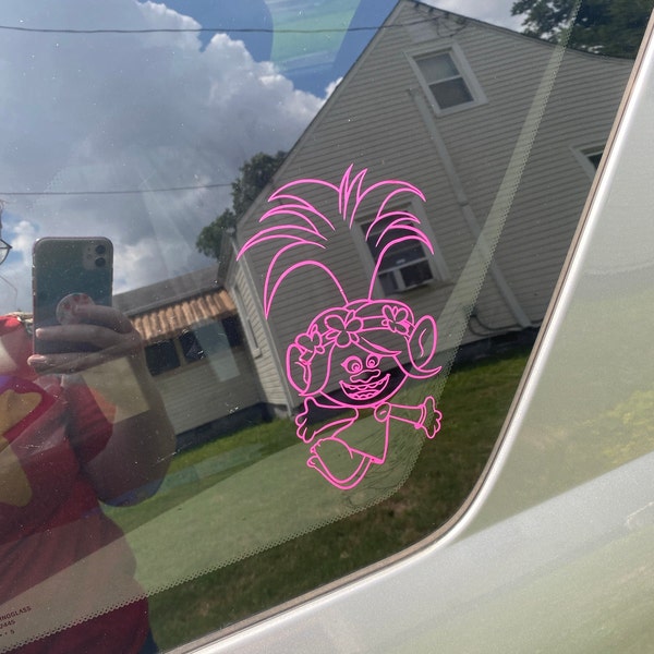Troll Decals/vinyl Decal/kids Room/ Yeti Decal/ Glass Block Decal/ Car ...