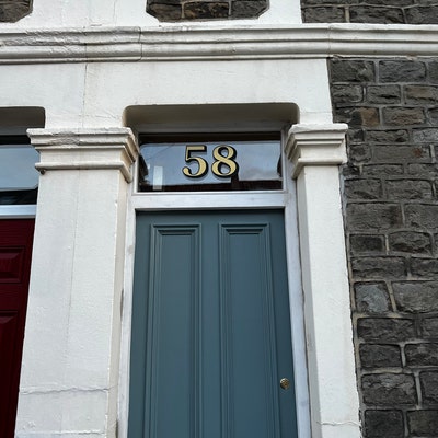 Premium Gold Fanlight Transom House Door Numbers, Victorian Style House ...